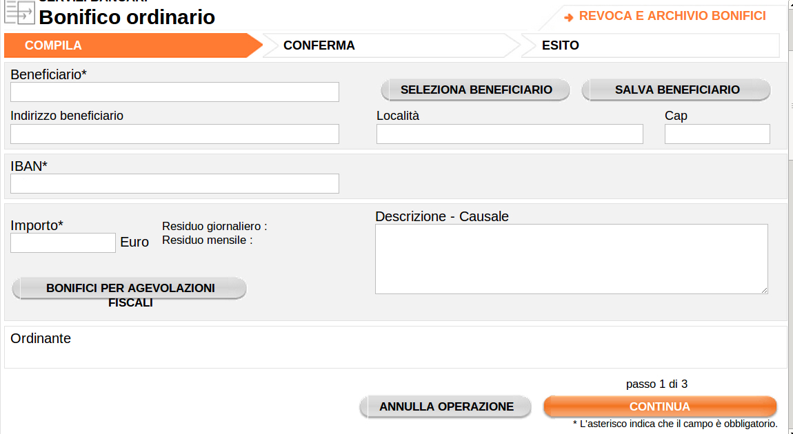 Registro Italiano Bici - Metodi di pagamento